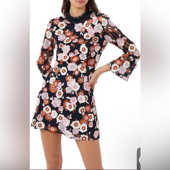 French Connection | Dresses | French Connection Embellished 3d Floral ...